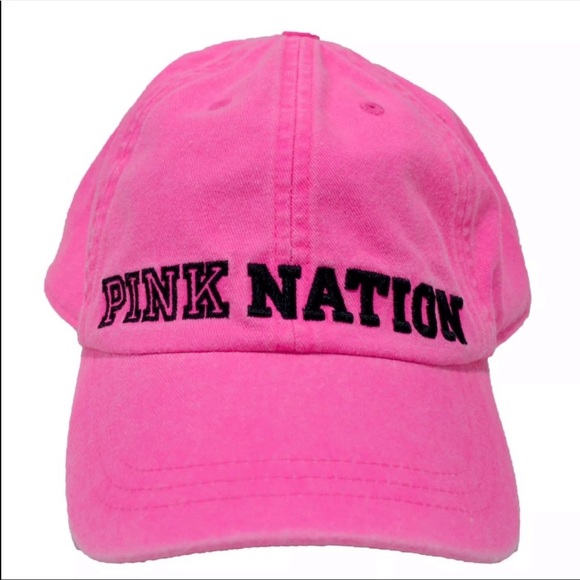 PINK Victoria's Secret | Accessories | Vs Pink Nation Logo Baseball Hat ...
